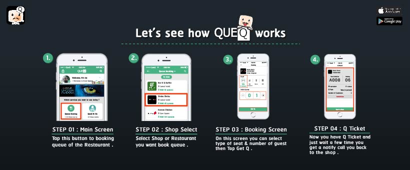 Skip the que at your favourite restaurants with QueQ App - Jia Shin Lee