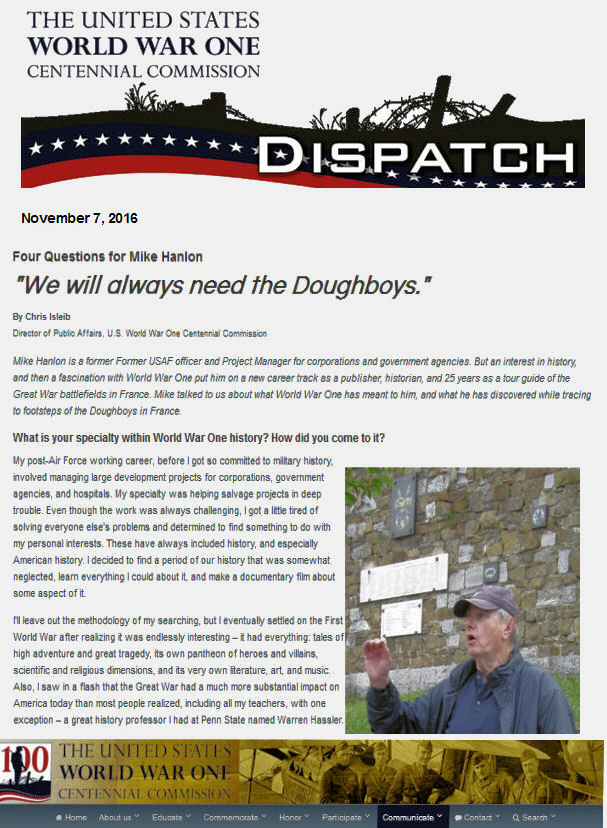 Roads to the Great War: My Interview with the World War One Centennial ...