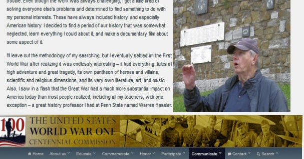 Roads to the Great War: My Interview with the World War One Centennial ...