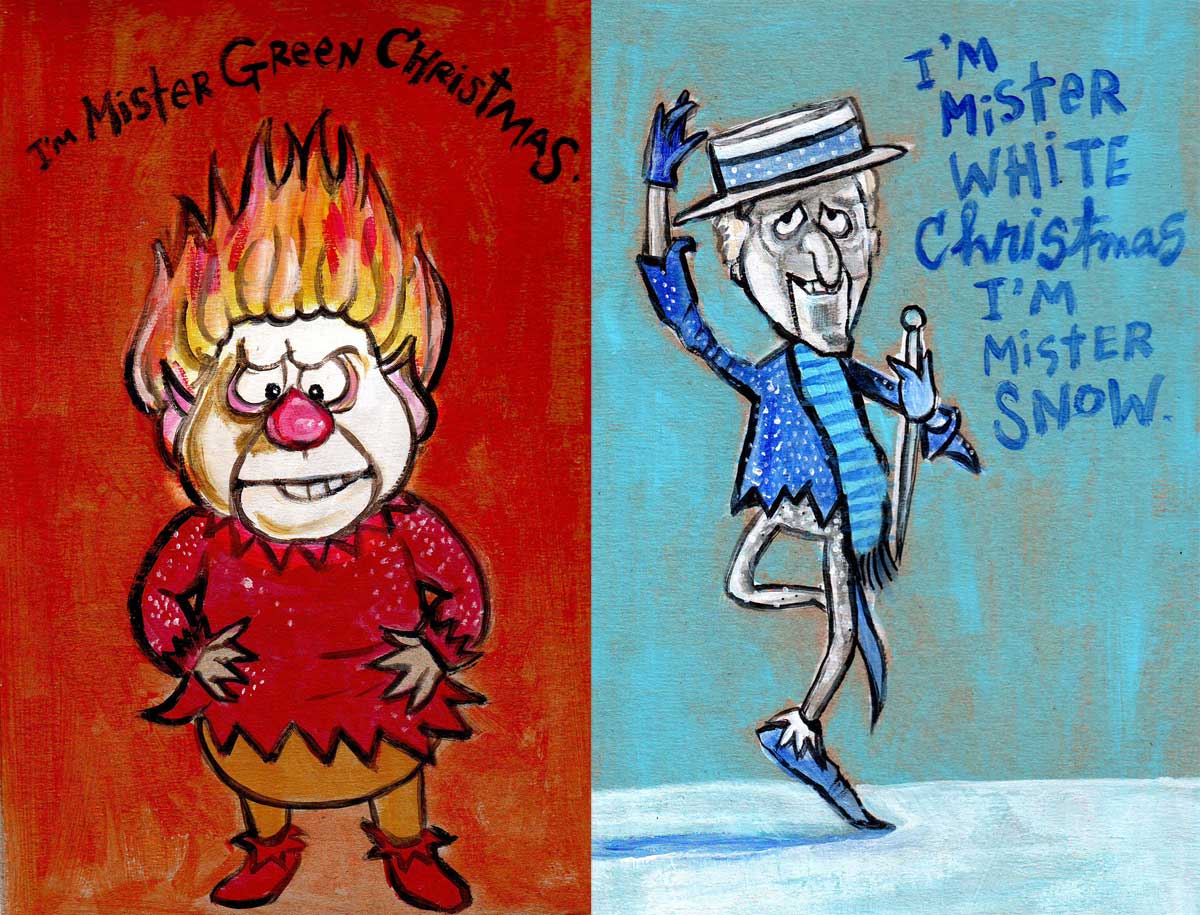 Dawn Schreiner Illustration: Art on Tap and Christmas doodles