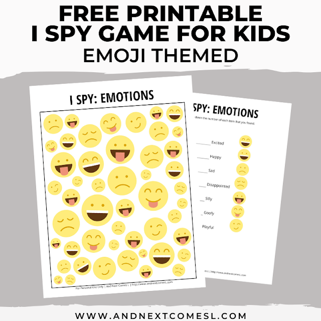 Emotion Themed I Spy Game {Free Printable for Kids} | And Next Comes L ...