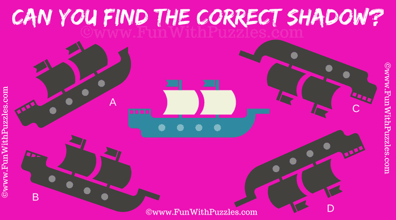 Correct Shadow Puzzle | Picture Puzzle with Answer