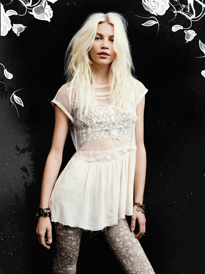 Free People July 2012 Lookbook featuring Karlie Kloss and Aline Weber