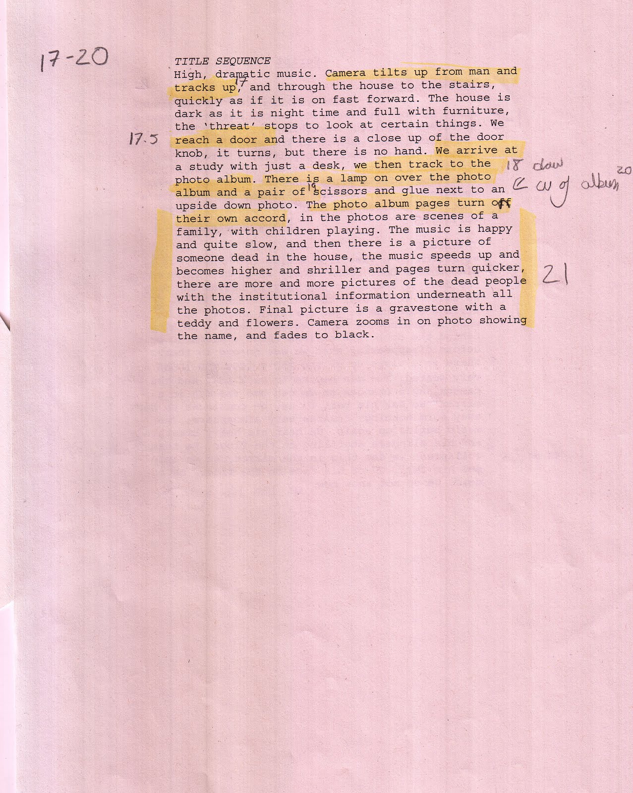 Foundation Portfolio: Annotated Script