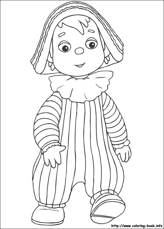 ภาพระบายสี: รูปภาพวาดระบายสีการ์ตูนแอนดี แพนดี Andy Pandy