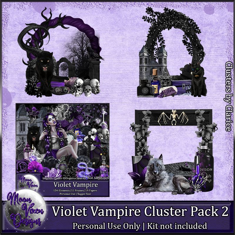 Moon Vixen Designs: Violet Vampire Cluster Pack 2