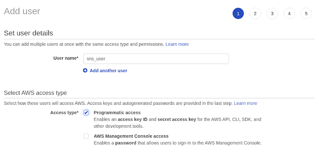 Send sms using aws simple notification service (SNS) and Spring boot