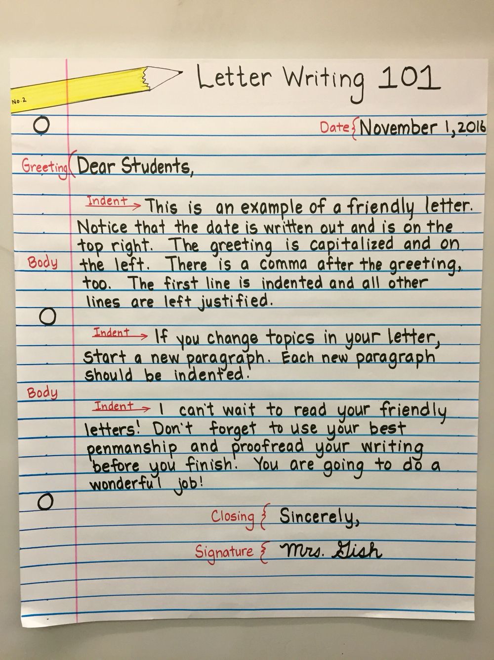 Letter Format For 6Th Graders - Formal Letter