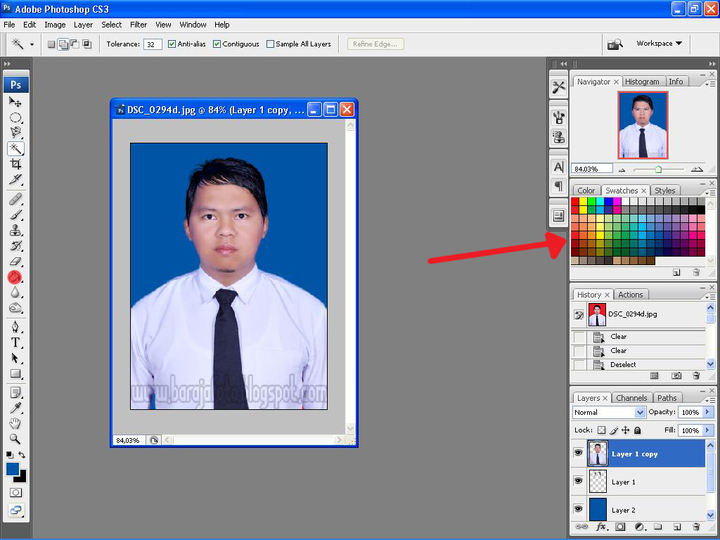 CARA MUDAH MENGGANTI BACKGROUND PAS FOTO ~ Belajar Photo