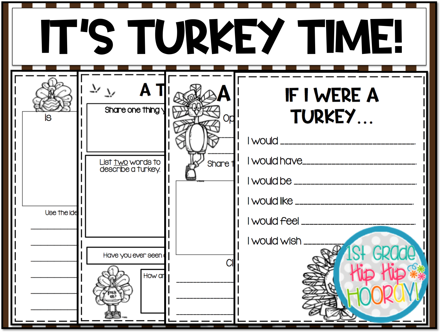 1st Grade Hip Hip Hooray!: It's turkey time so...let's talk turkey!