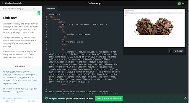Hey, I'm Jesslyn.: Code Academy : Html & Css | Build Your Own Webpage Hey, I'm Jesslyn.: Code Academy : Html & Css | Build Your Own Webpage