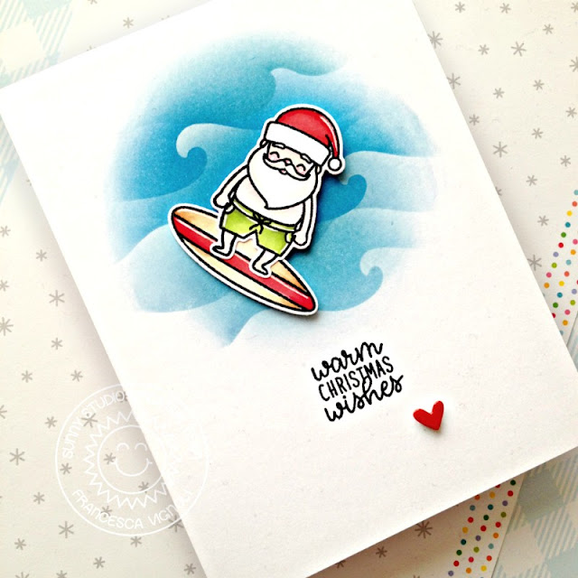Sunny Studio: Surfing Santa Cards and Video Tutorial with Franci and ...