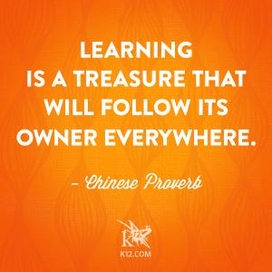 Educational quote : Learning is a treasure ~ Cikgu Norazimah