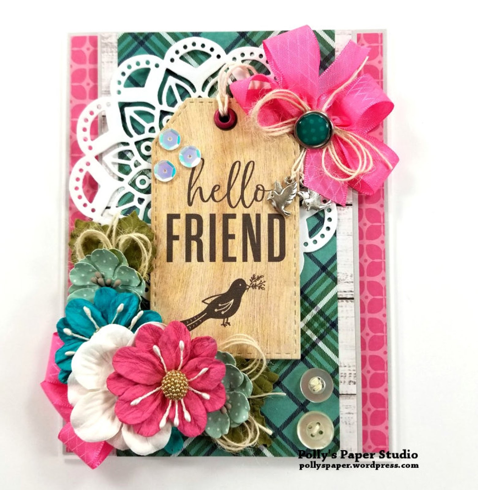Really Reasonable Ribbon Blog: Hello Friend Greeting Card