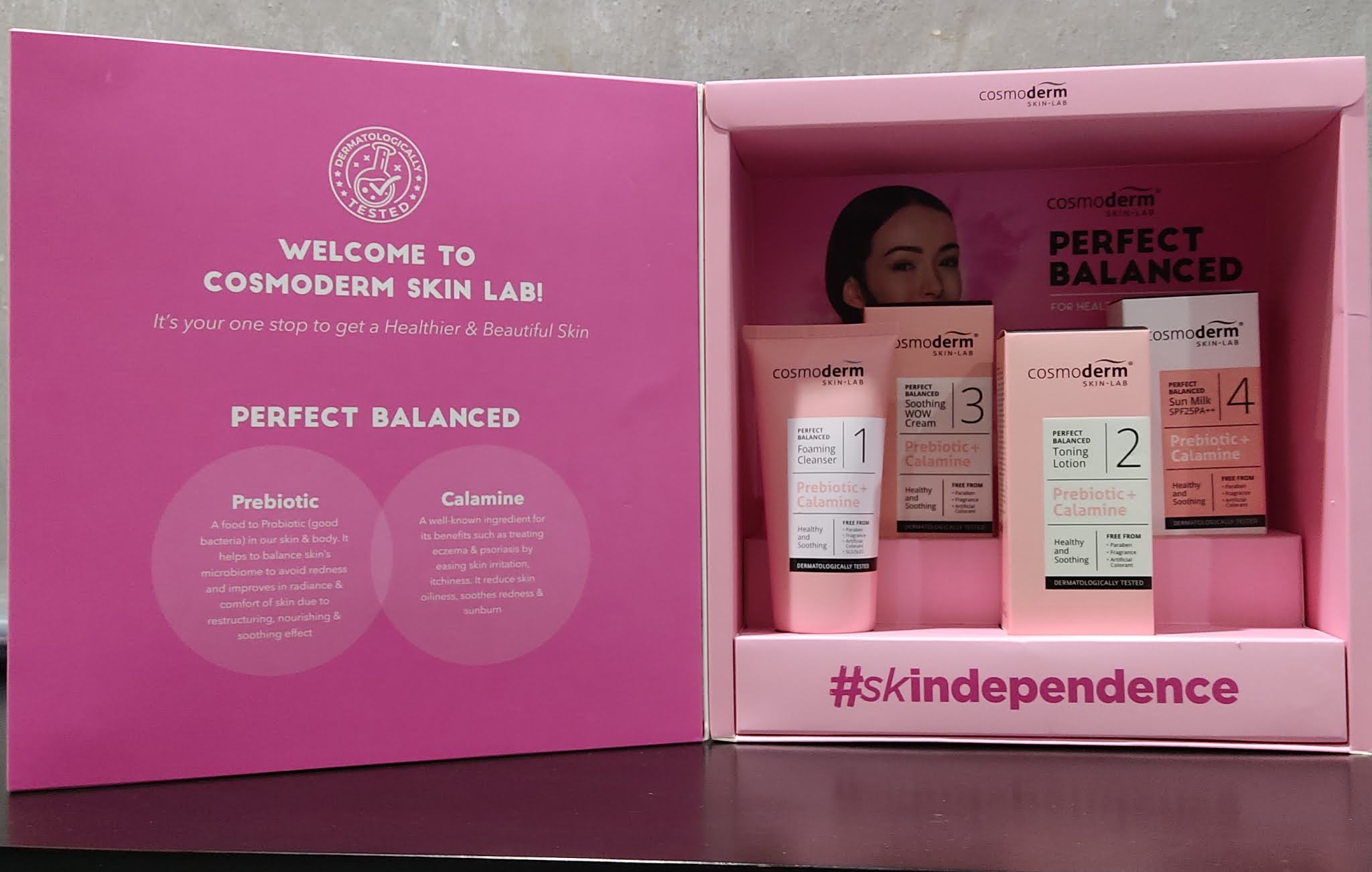 Cosmoderm Perfect Balanced Set Dengan Prebiotik Dan Calamine Sesuai ...