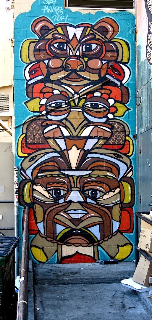 Oakland Daily Photo: Monday Mural: totem pole mural