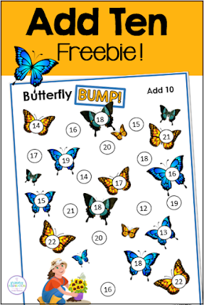 Primary Inspiration: Butterfly Bump Addition Plus Ten Freebie