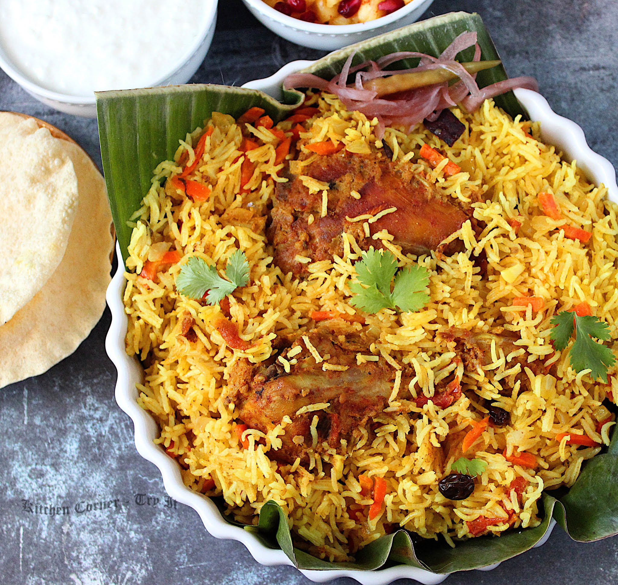 Erachi Choru/ Meat and Rice-Kerala Style Chicken Pulao