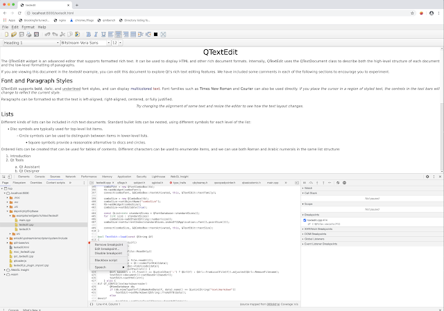 Qt Linux And Everything Debugging Qt For Webassembly
