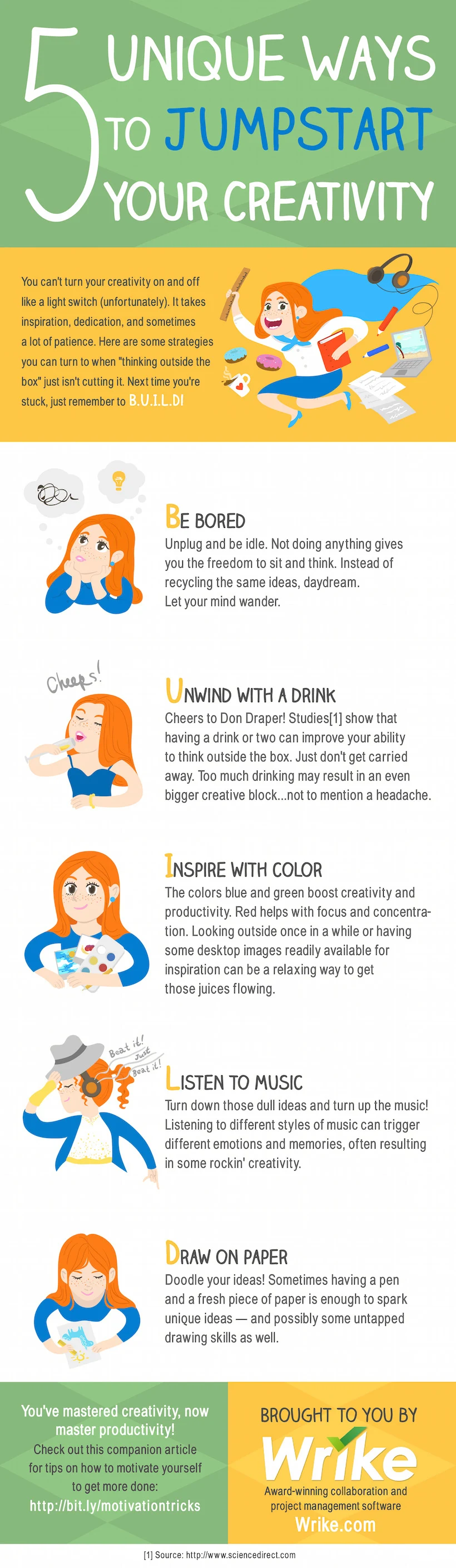 5 Unique Ways To Jumpstart Your Creativity - #infographic