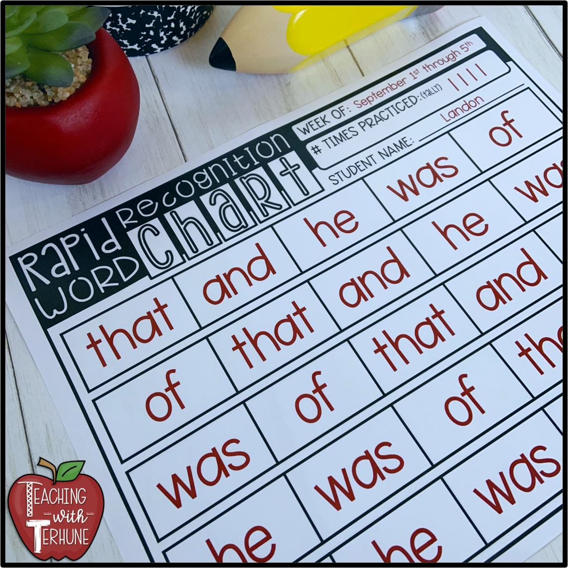 Teaching With Terhune: Sight Word Assessments for RTI/Progress Monitoring