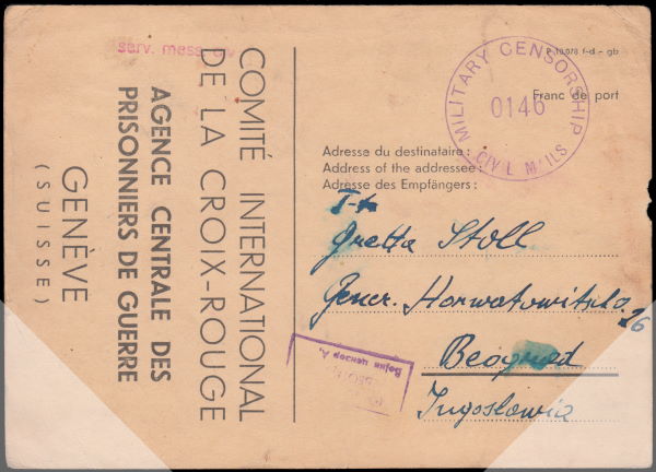 Postage stamps and postal history blog: 1945 POW Allied Censorship