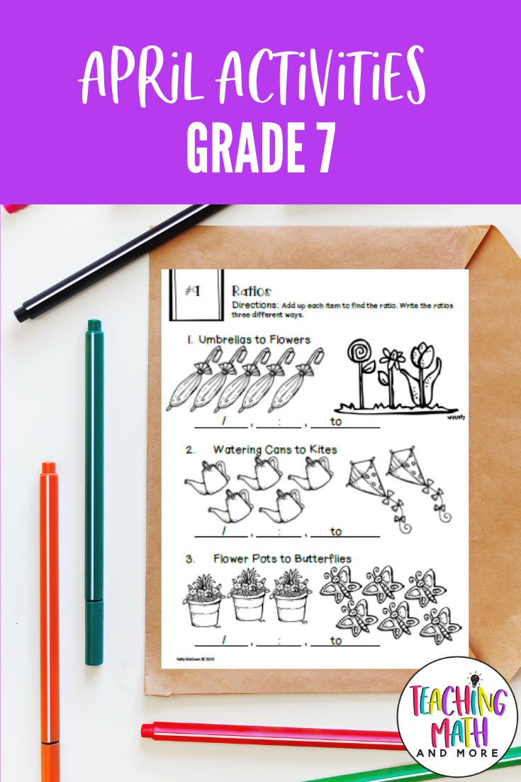 Kelly McCown: Spring Math 7th Grade April