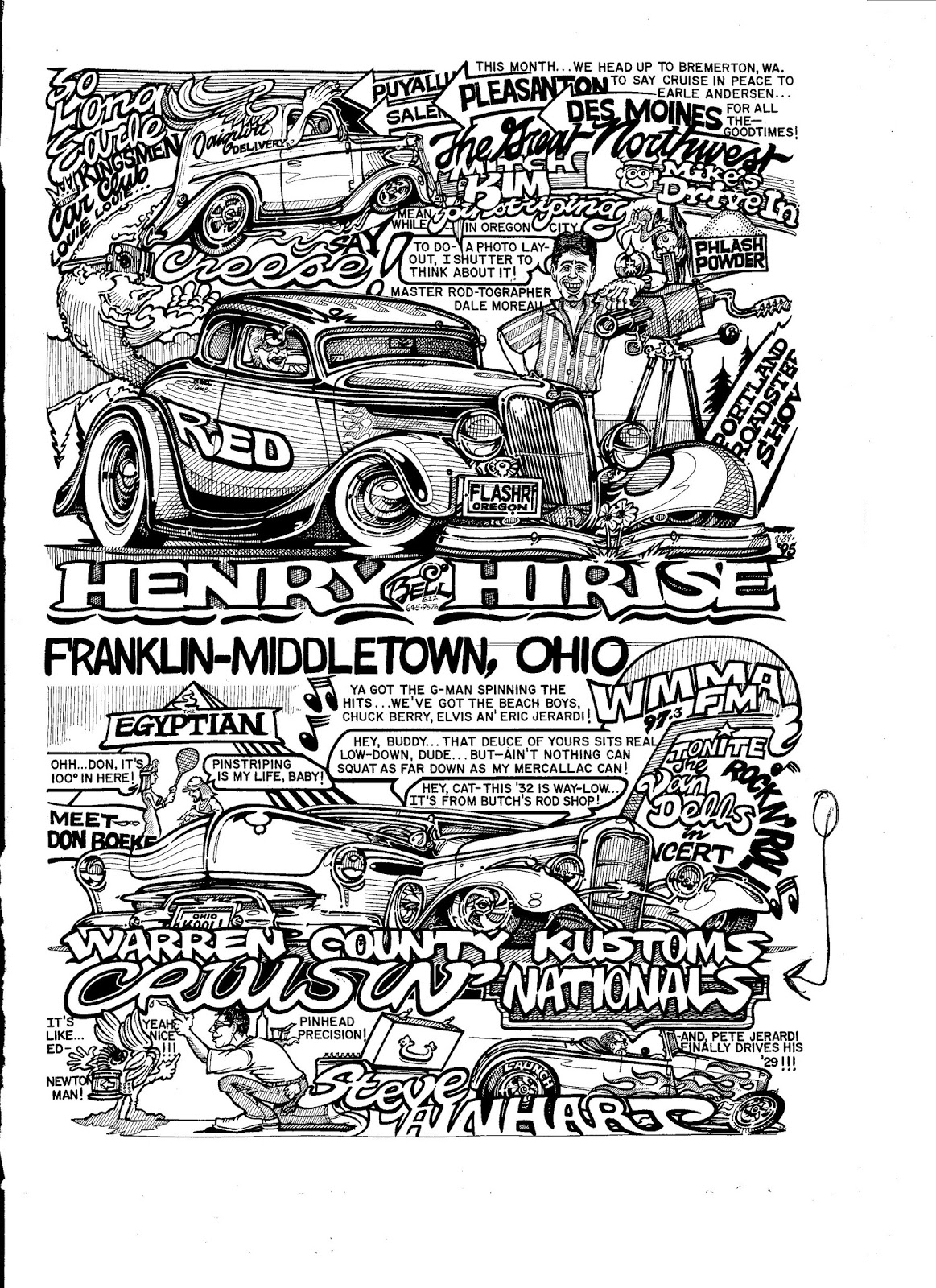 The art of Dave Bell. Auto cartoonist extraordinaire