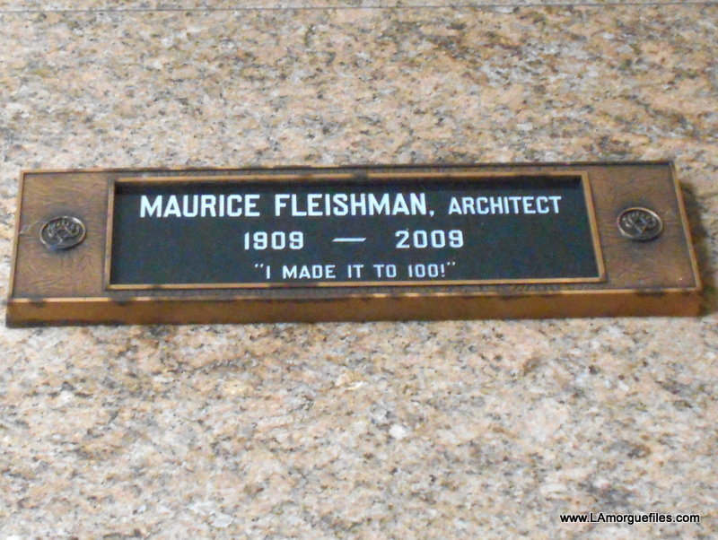 Los Angeles Morgue Files: L.A. Architect Maurice Harry Fleishman 2009 ...