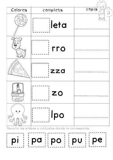 Mi cuadernillo de sílabas para imprimir