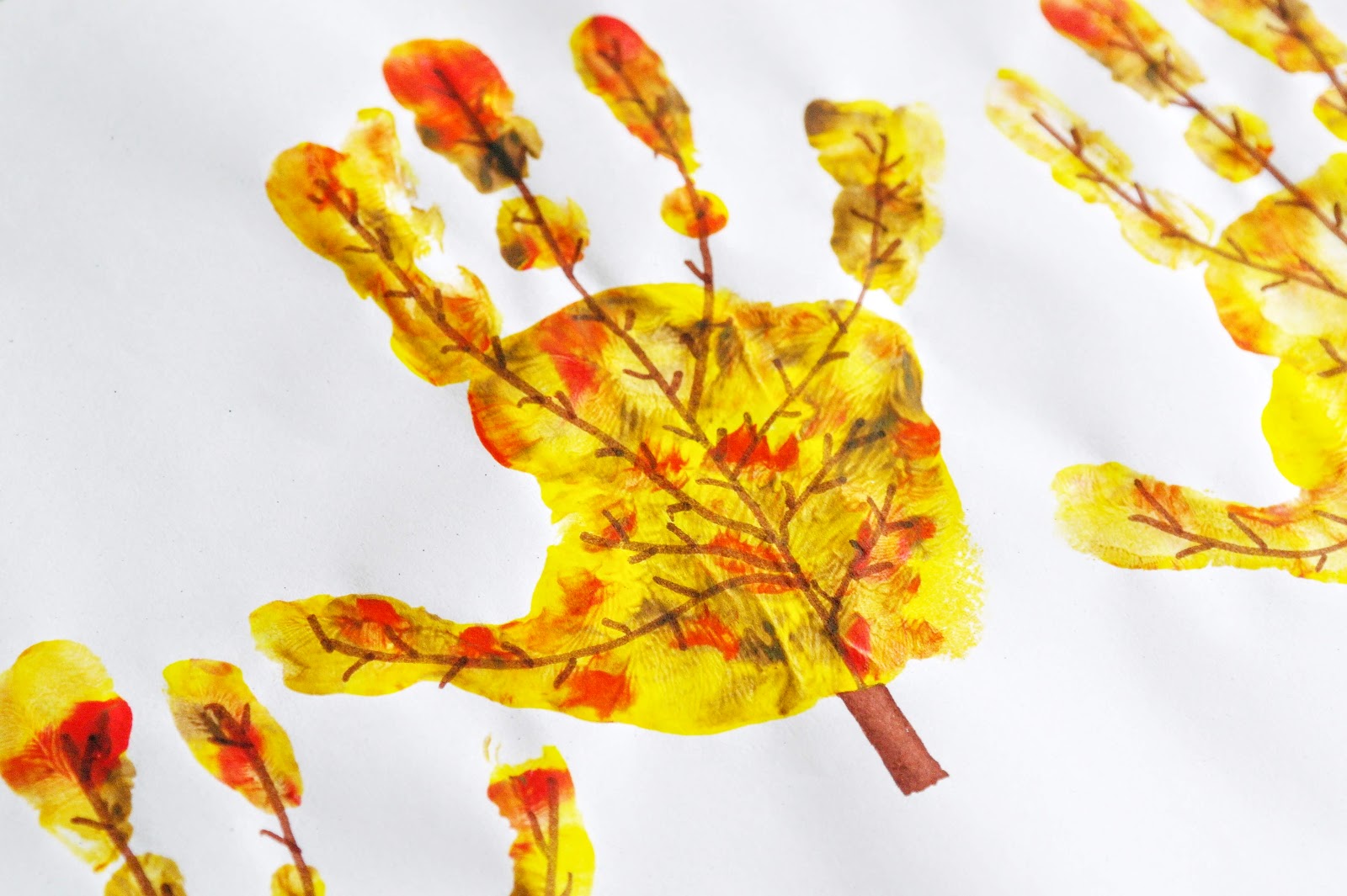 Autumn Leaf Hand Prints — Mimi Rose and Me
