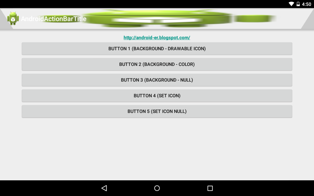 Android Er Set Icon And Background Of Actionbar
