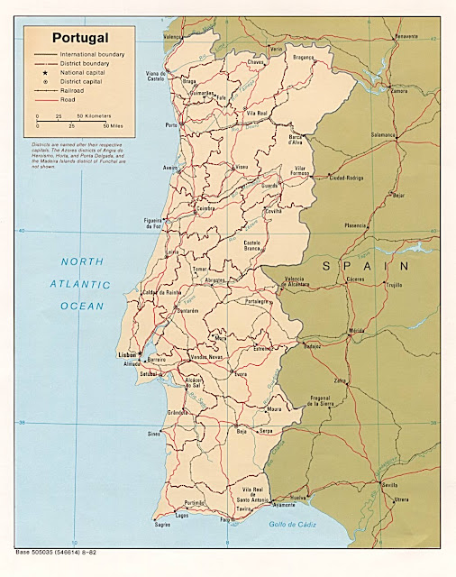 PORTUGAL - GEOGRAPHICAL MAPS OF PORTUGAL