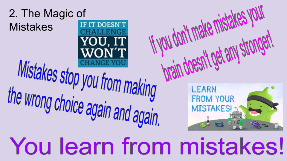 Room 7 Learning Journey : Growth Mindset - The Magic of Mistakes