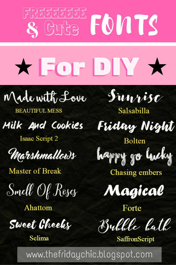 Freeeeeeee & Adorably Cute FONTS (for DIY) | Wander Through My Eyes ...