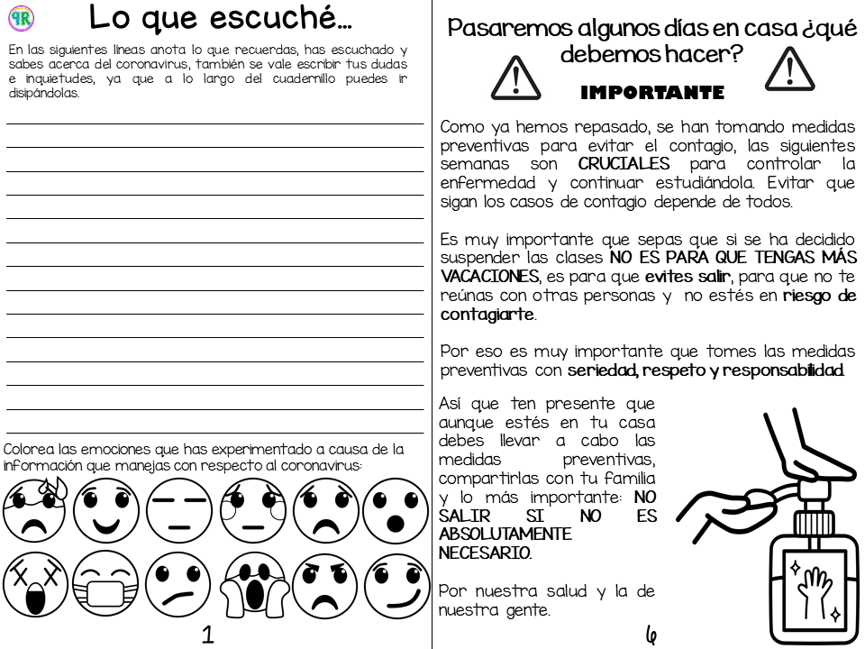 Proyectos educativos ¡Y más!: Cuadernillo ¿Qué pasa con el Coronavirus?