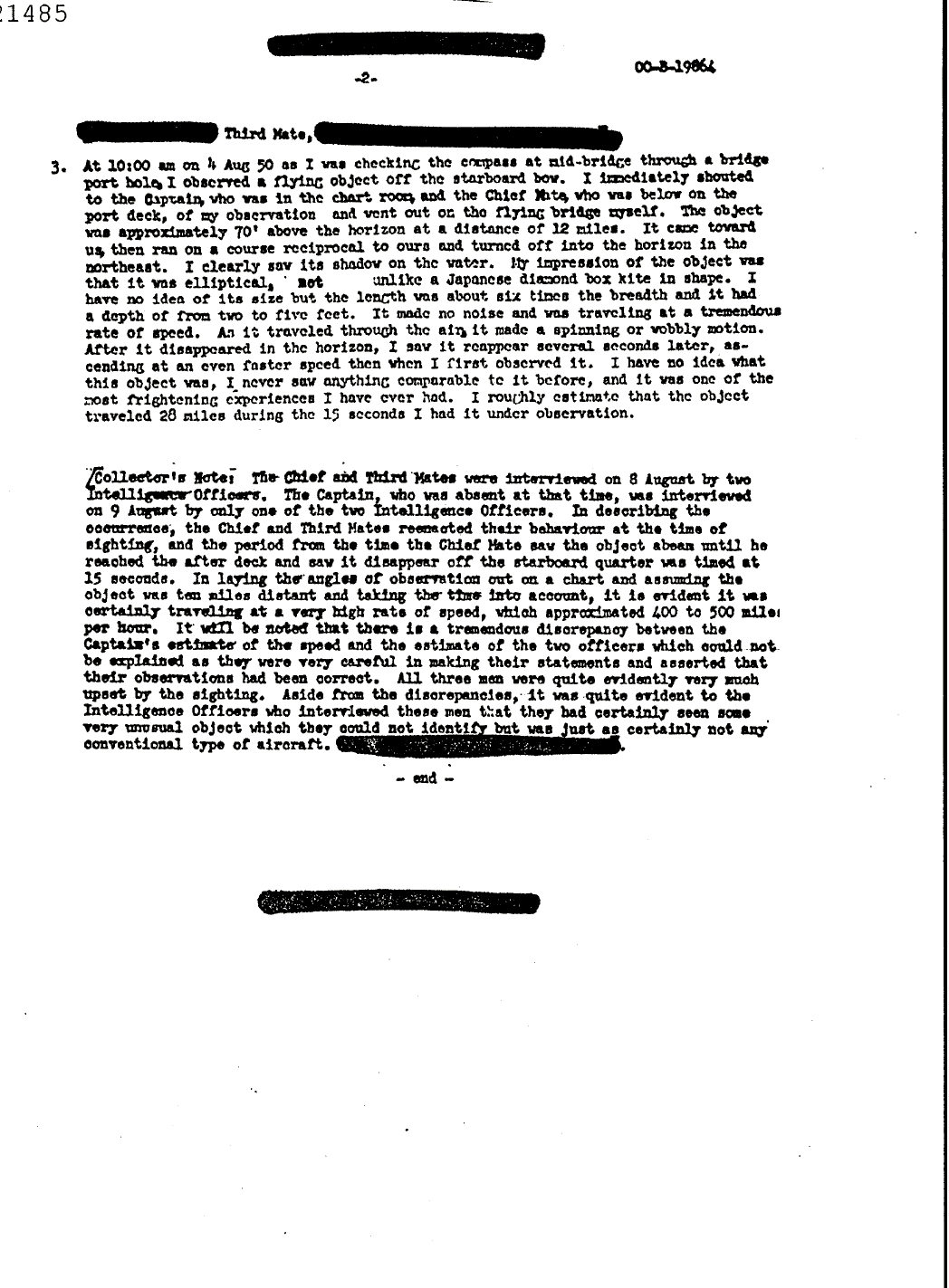 Impressive UFO Case File From The CIA