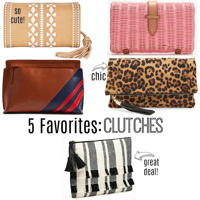 5 Favorites: Clutches | Pieces of a Mom