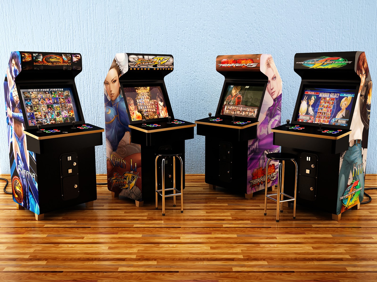 Raftti Design Portfólio: Fliperamas 3d (Arcades) - Novos Modelos