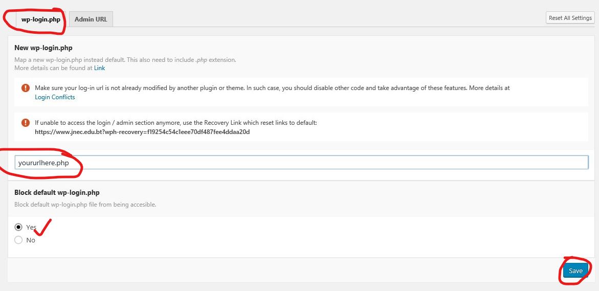 Wordpress Admin Login! How to easily change the Wordpress default admin login URL