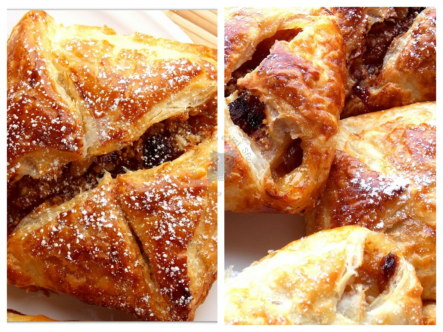 Sfizi & Vizi: Fagottini di sfoglia d'autunno con fichi, mele, uvetta e ...