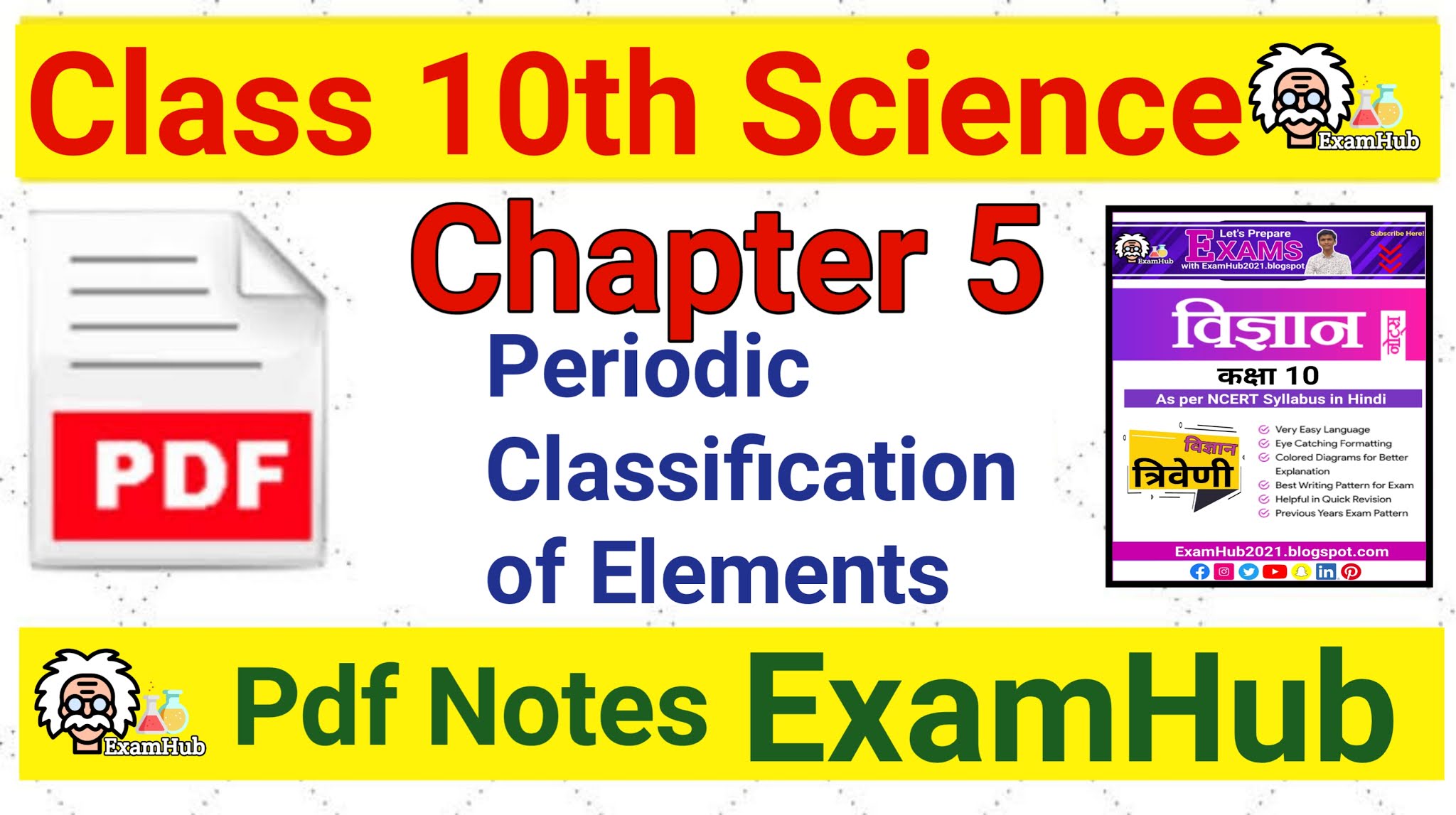 Periodic Classification of Elements Science Notes For Class 10 Formulas