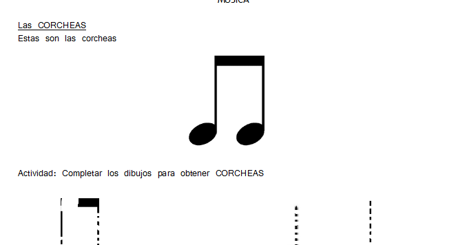 Blog 1º Grado Turno Mañana: Las corcheas. Figuras rítmicas de la música