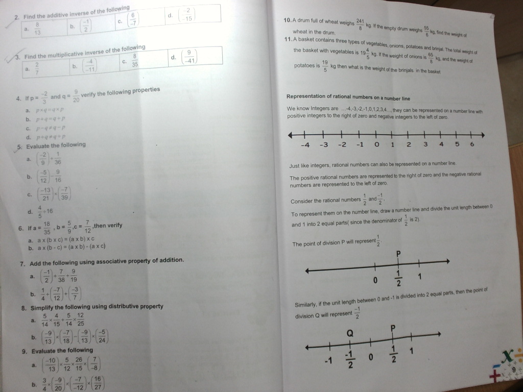 PIS VADODARA STD 8: grade 8 Ch1 Math Textbook