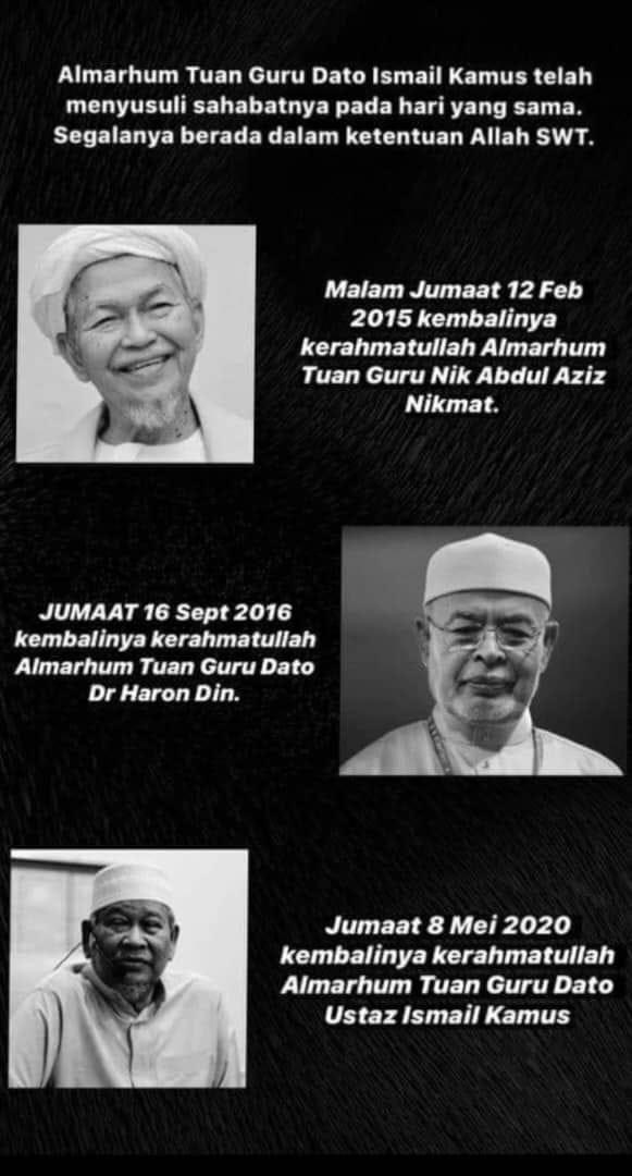Ustaz Dato Ismail Kamus meninggal dunia