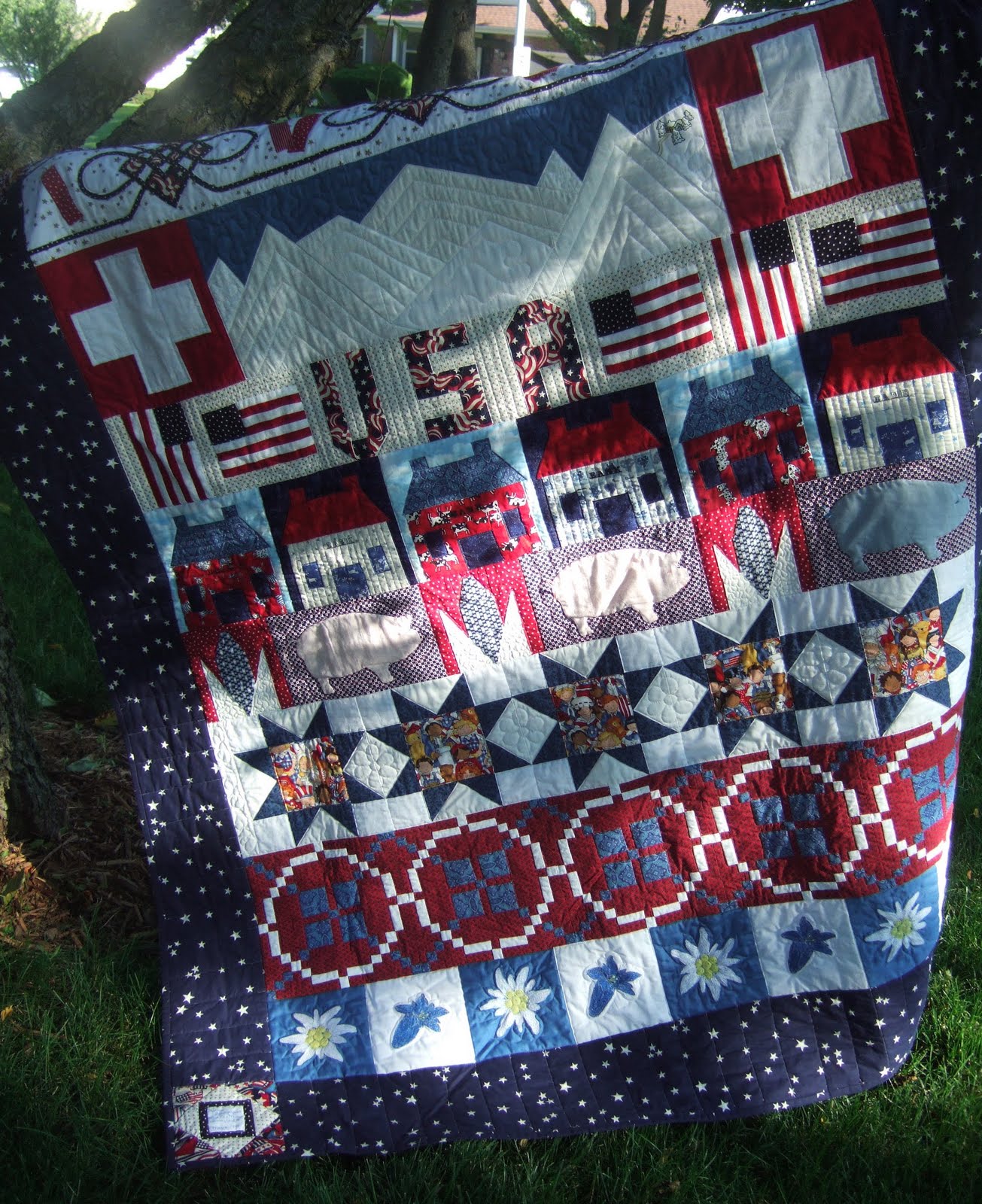 Flourishing Palms: Patriotic Quilts