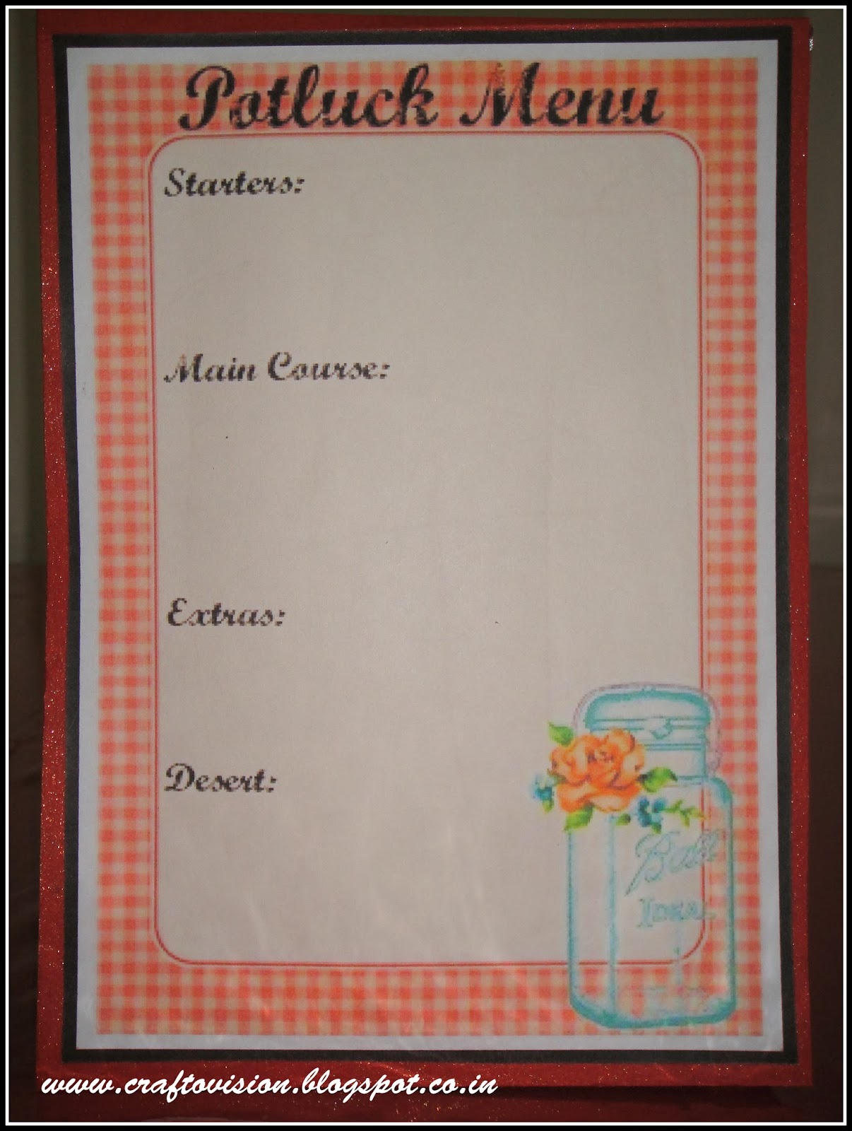 ShinePaperMoon: Potluck Menu & Labels