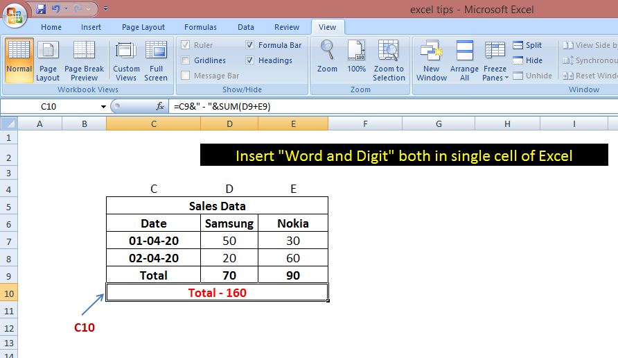 Insert Word And Digit Both In A Single Cell Of Excel Sheet insert-word-and-digit-both-in-a-single-cell-of-excel-sheet