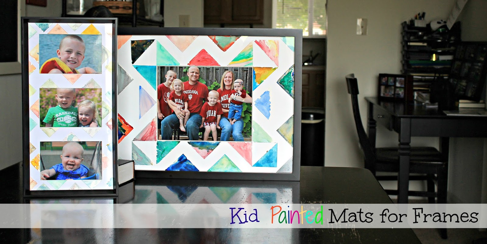 Kid Painted Mats for Frames