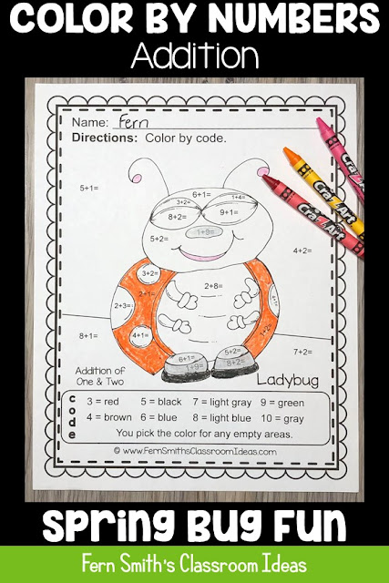 Looking For Some New Spring Addition and Subtraction Color By Numbers ...